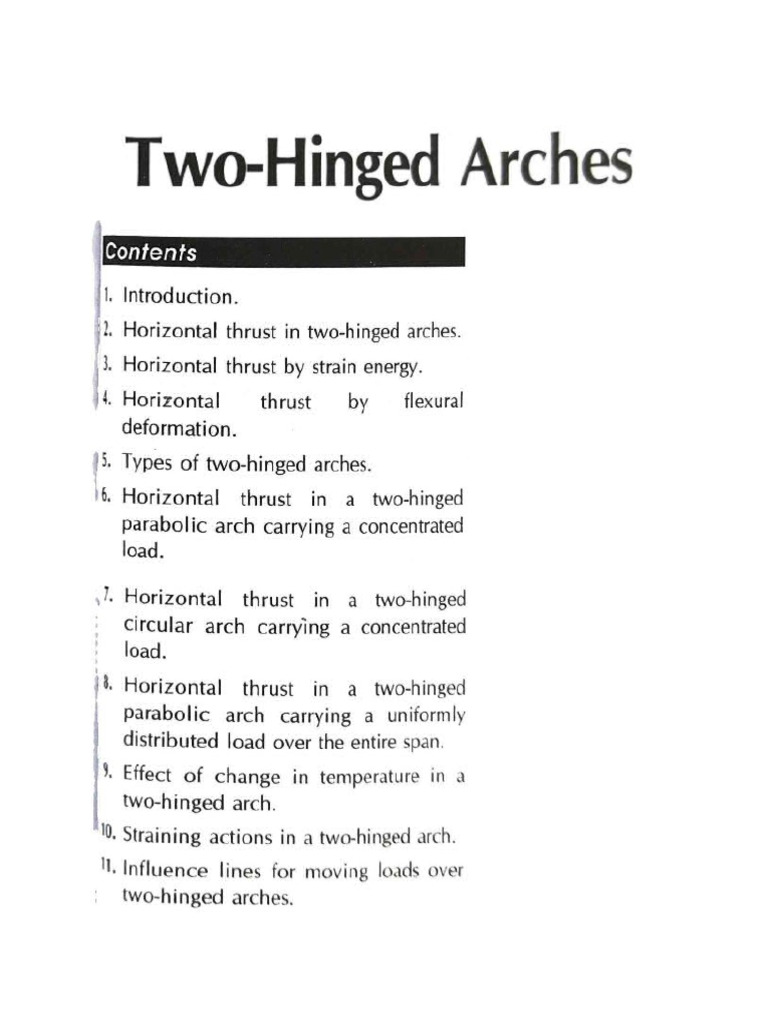Two Hinged Arches | PDF