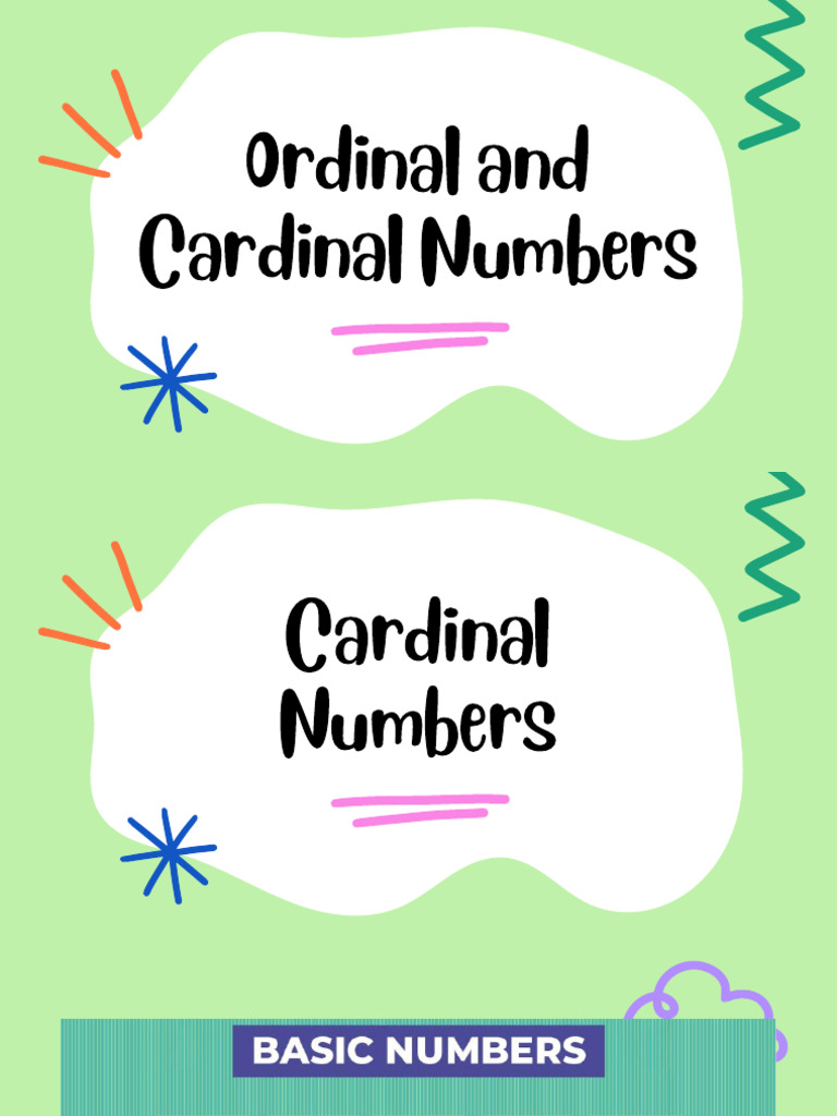 Ordinal and Cardinal Numbers | PDF