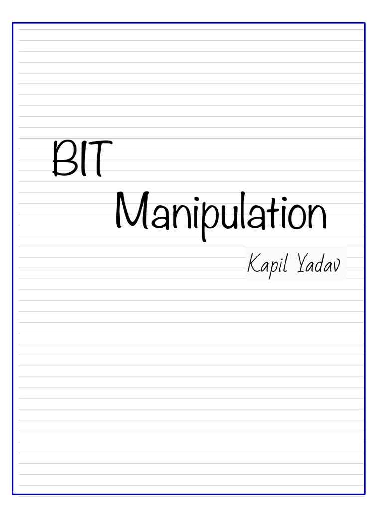 Bit Manipulation Interview 10-12 | PDF | Numbers | Bit
