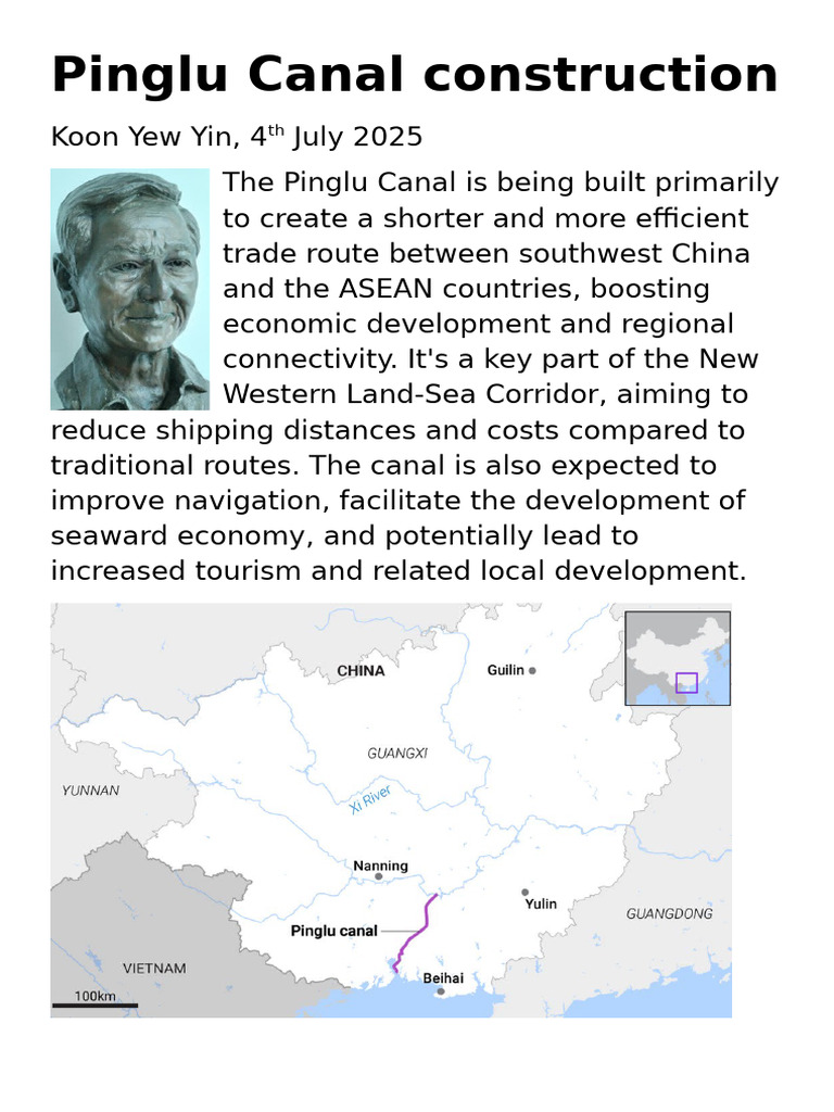 Pinglu Canal Construction | PDF | Transport | Canal