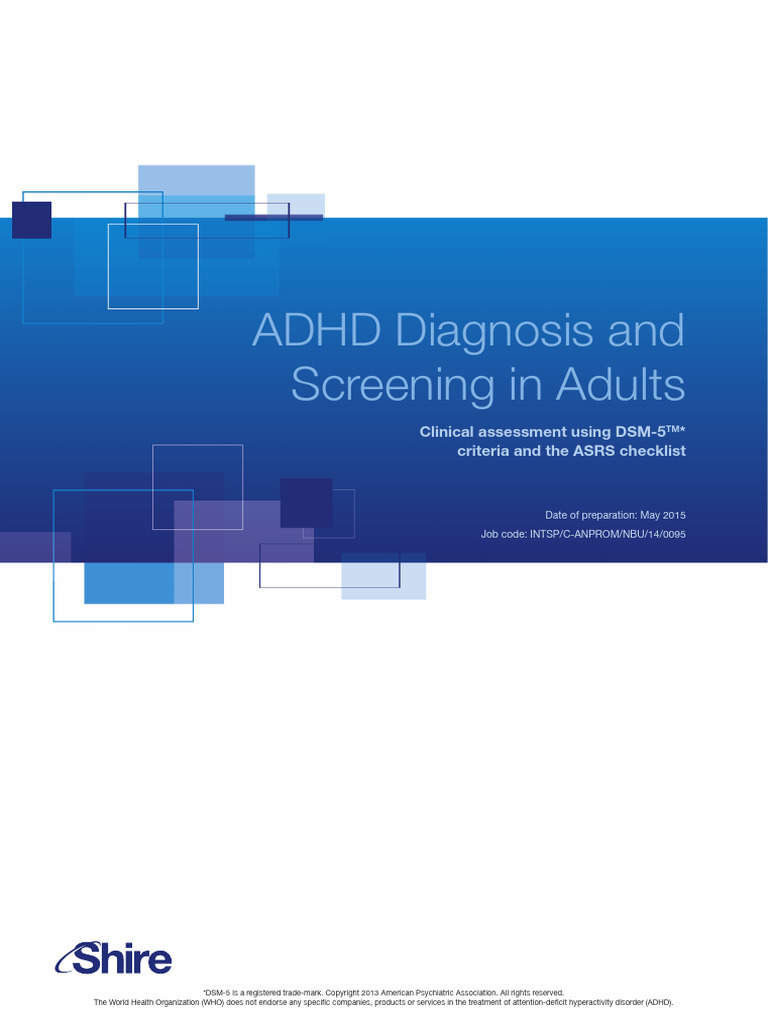 Adhd Screening Diagnostic Booklet | PDF | Attention Deficit ...