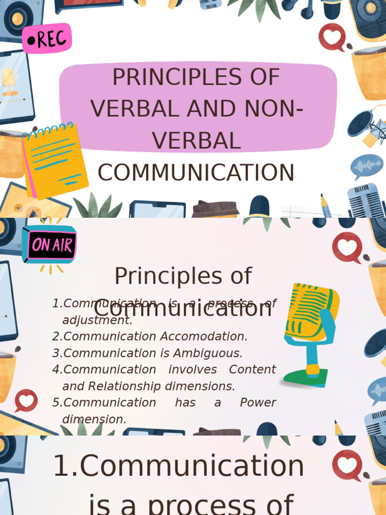 Principles of Verbal and Non-Verbal Communication | PDF | Communication ...