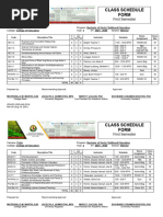 Schedule of Classes 2nd Sem 2024 2025 Edited | PDF