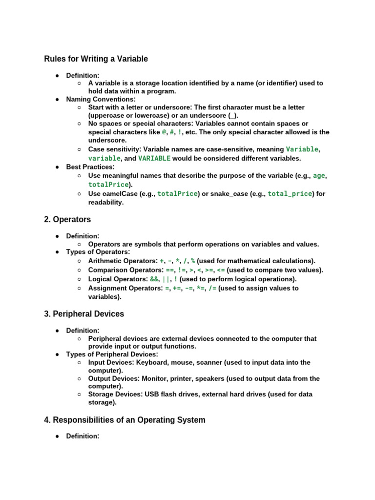 Computer Science - Test Week 1 | PDF | Computer Programming | Computing