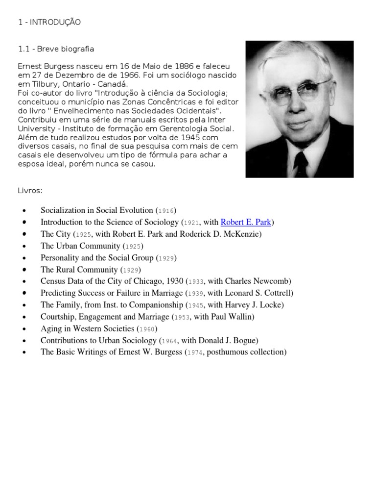 Ernest Burgess | PDF | Cidade | Subúrbio