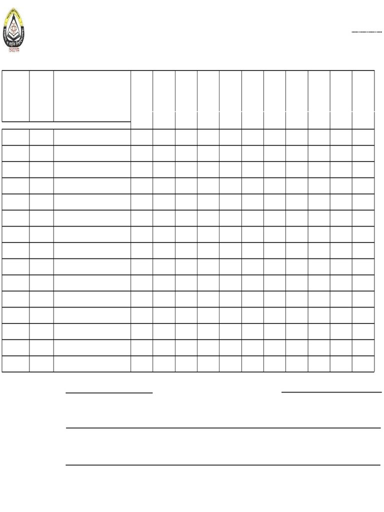 Tabulation Sheet Department of Forestry and Environmental Science ...