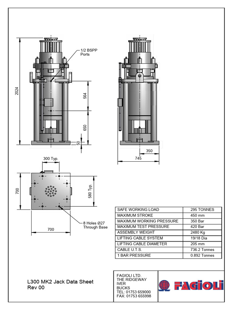 L300 MK2 Jack Specifications and Data | PDF
