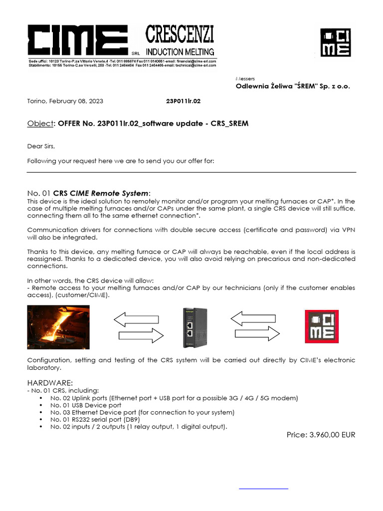 CRS Software Update Offer | PDF | Integer (Computer Science) | Computing