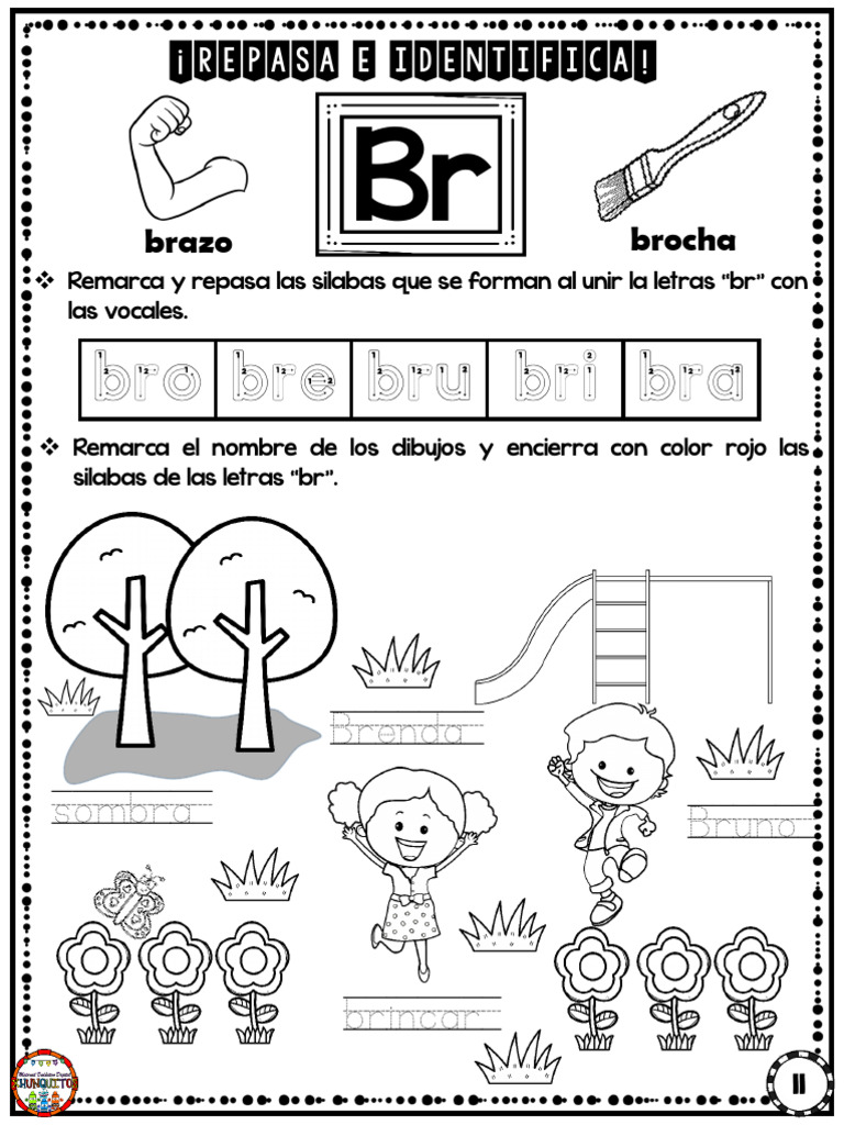 Actividades de sílabas con "br" | PDF