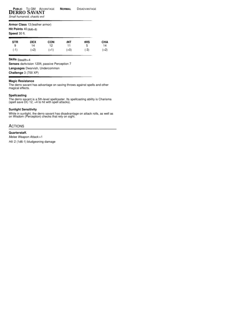 Derro Savant | PDF