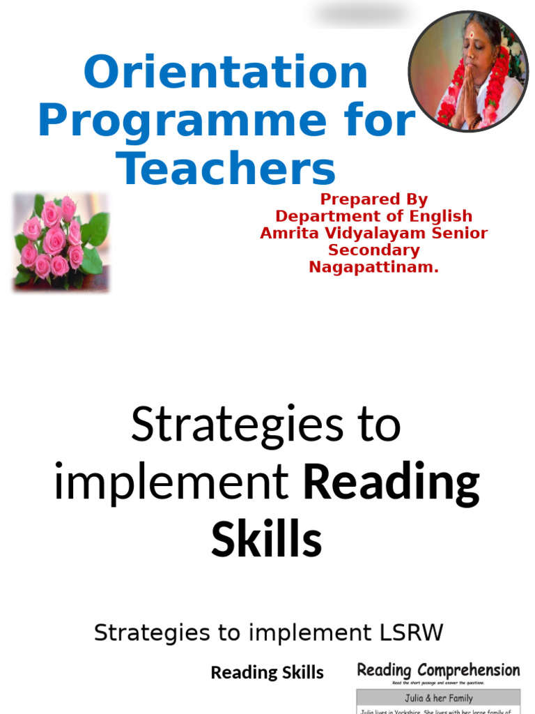 Orientation Programme For Teachers | PDF | Reading Comprehension | Learning