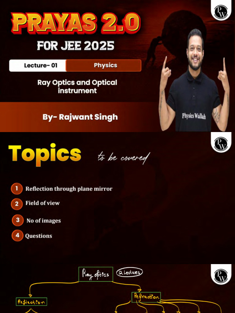 (Physics) Ray Optics and Optical Instrument 01 - Class Notes-Merged | PDF
