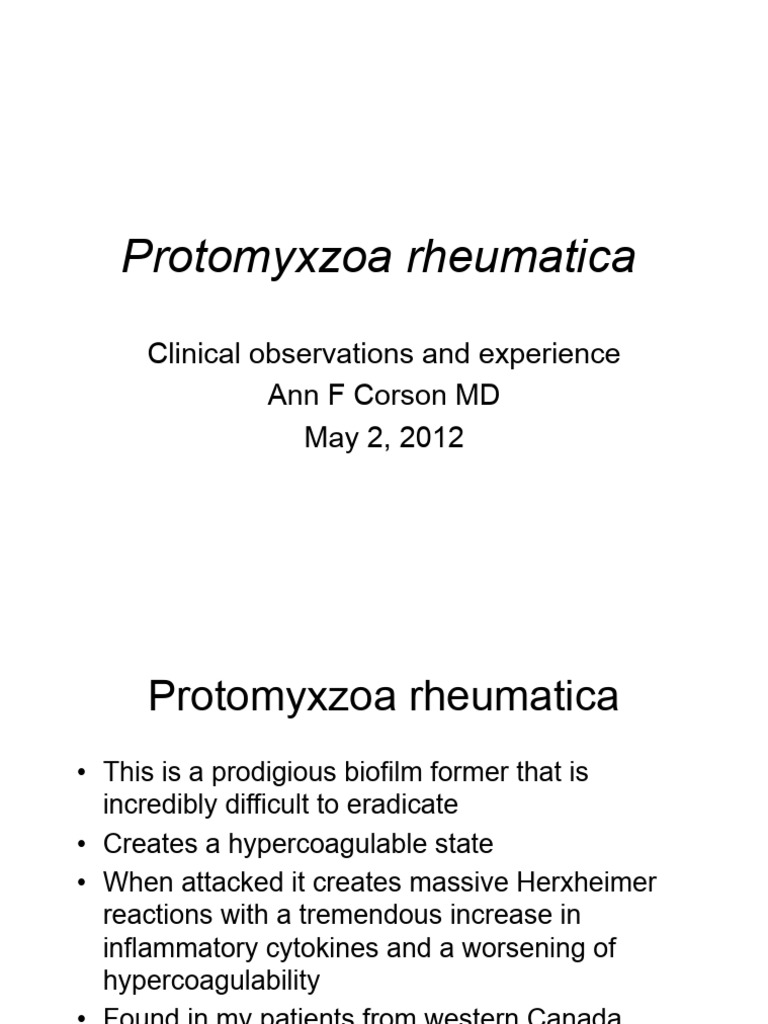 Protomyxzoa Rheumatic - Dr. Ann F. Corson, MD | PDF | Pain | Medical ...