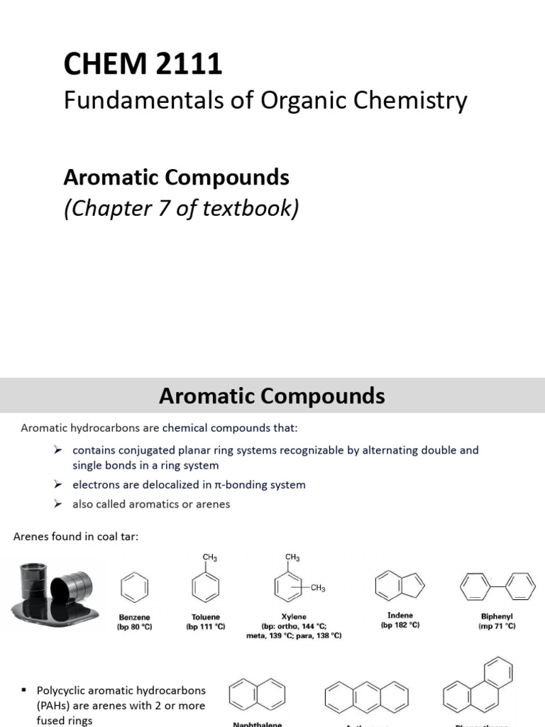 Lecture 9 - Aromatic Compounds | PDF | Heterocyclic Compound | Aromaticity