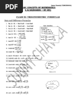 Trigonometry Formulas Class 11 12 | PDF