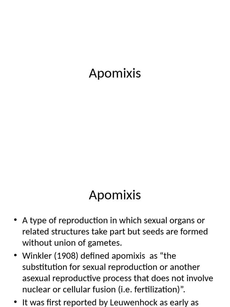Apomixis | PDF | Ploidy | Reproduction