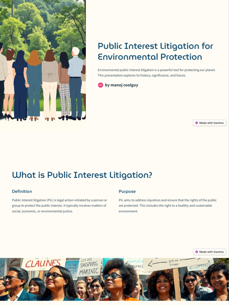 Public Interest Litigation in Environmental Law | PDF | Environmental ...