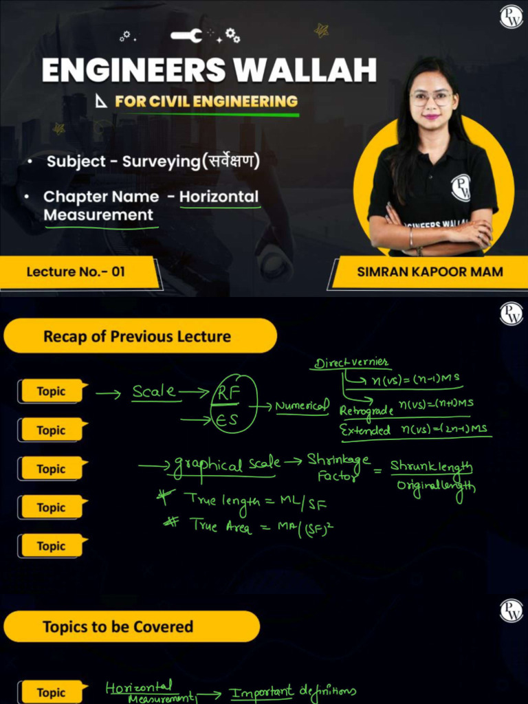Horizontal Measurement 01 - Class Notes | PDF