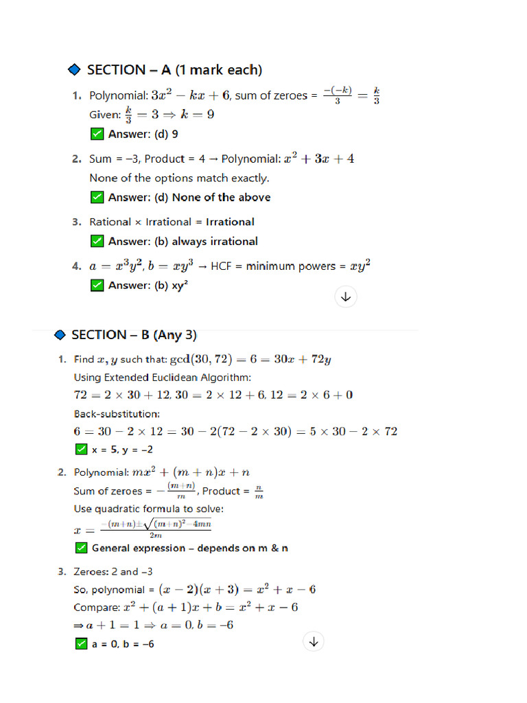 10TH Maths STD Solu | PDF