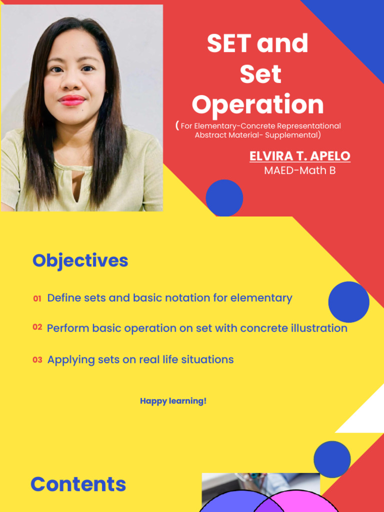 APELO, ELVIRA - Concrete Representation On SET and OPERATION On SET ...