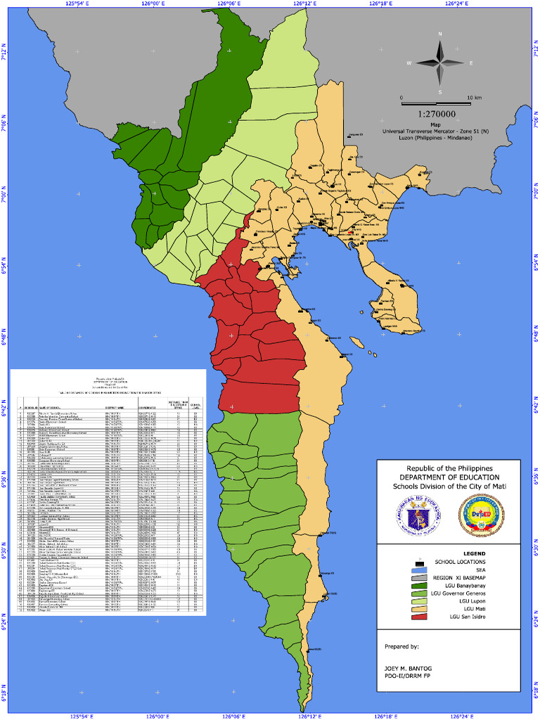 Admin Map of Davao Oriental | PDF
