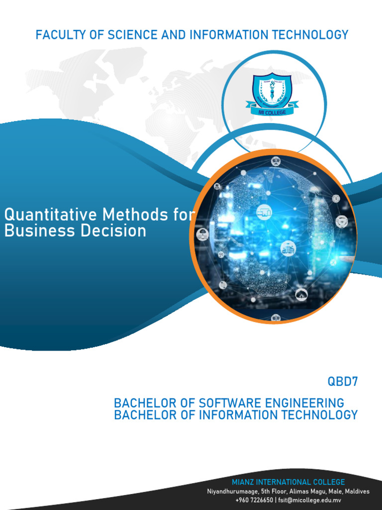 Quantitative Methods for Business Decisions | PDF | Algebra | Equations