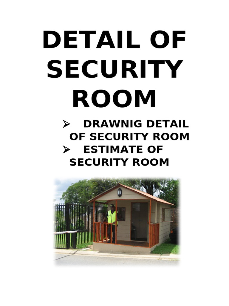 Drawnig Detail of Security Room Estimate of Security Room | PDF