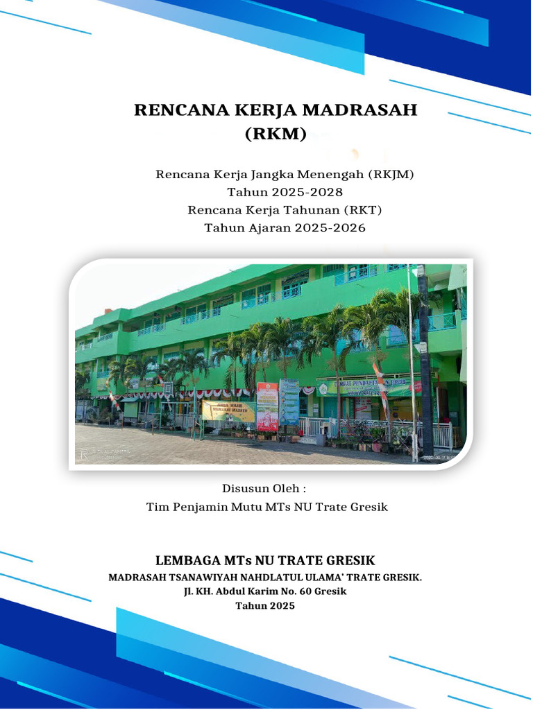 Contoh RKM Gresik 2025-MTs NU Trate | PDF
