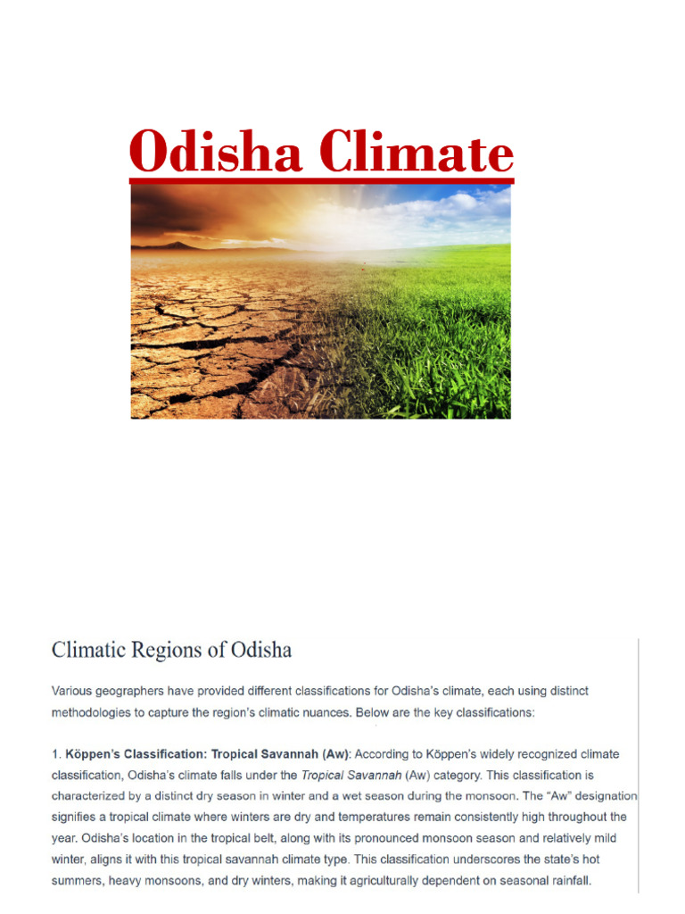 Climate of Odisha - 60843171 - 2025 - 07 - 25 - 10 - 01 | PDF