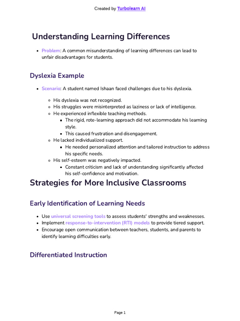 Understanding Learning Differences | PDF | Learning Disability | Learning