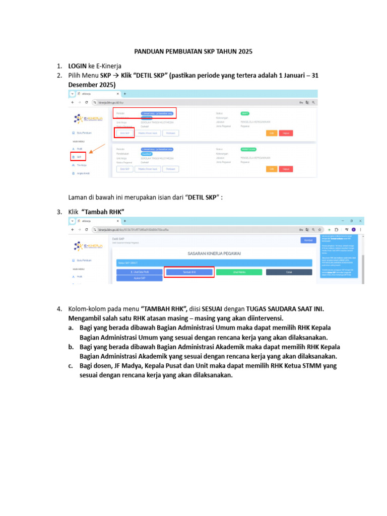Panduan Lengkap SKP 2025 | PDF