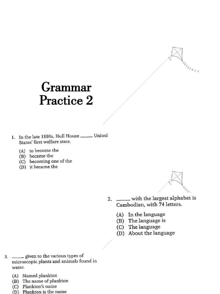 Grammar Practice 3 | PDF