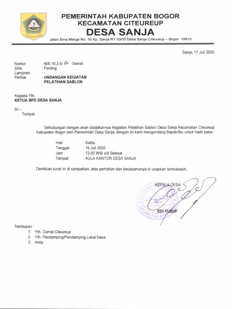 Undangan Ketua Bpd-1 | PDF