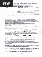 NSEB 2024 Question Paper Instructions | PDF | Electron Transport Chain ...