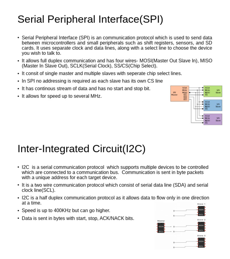 I2c Vs Spi | PDF