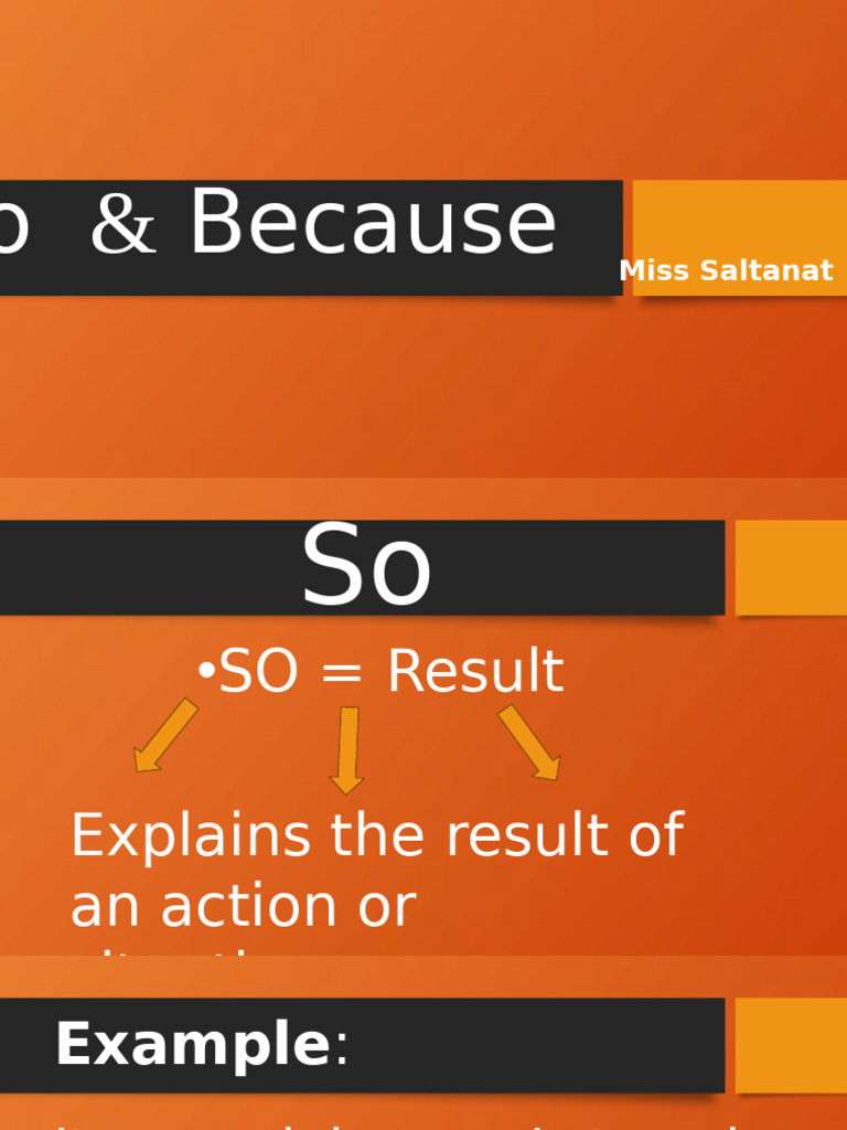 So A Because | PDF