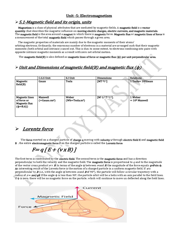 Understanding Electromagnetism Concepts | PDF | Electromagnetic ...