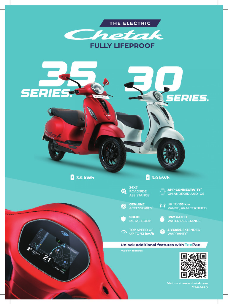 Chetak Electric New Brochure 35 Series & 30 Series | PDF