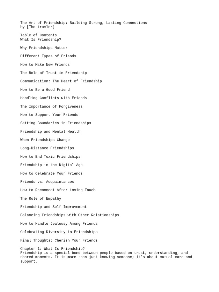 The Art of Friendship Building Stro | PDF | Friendship | Forgiveness