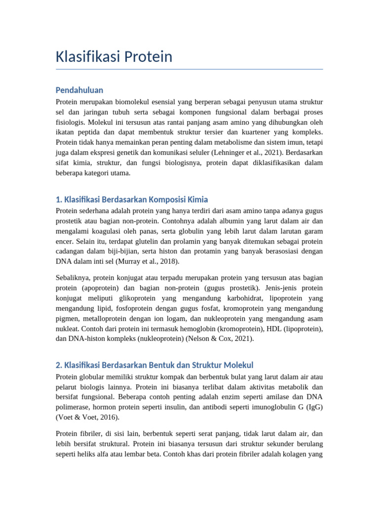Klasifikasi Protein | PDF