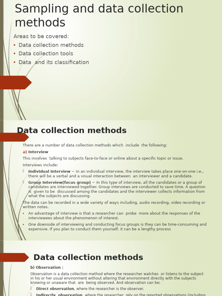 Day 3 - Data Collection Methods, Toos and Data Classification | PDF | Level Of Measurement | Data