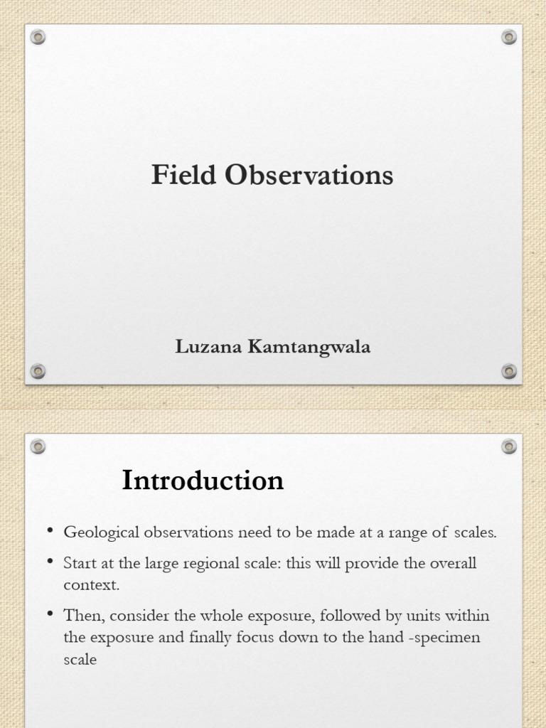 Geological Field Observation Techniques | PDF | Fault (Geology) | Rock ...