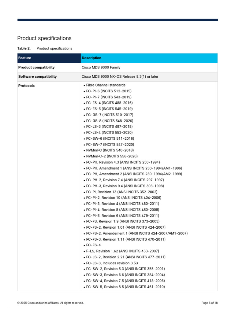 MDS 9148V Product Specifications | PDF | Power Supply | Internet Protocols