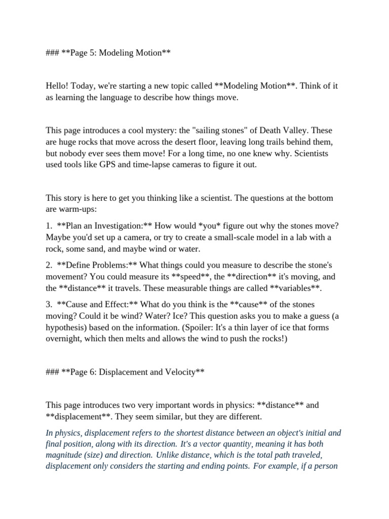 1 Displacement and Velocity Explanation | PDF | Euclidean Vector | Distance