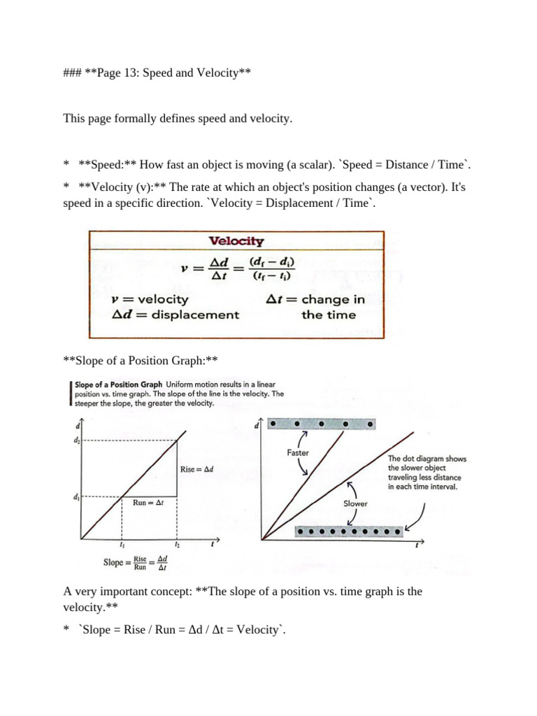 Page 13 20 Speed and Velocity | PDF | Velocity | Speed