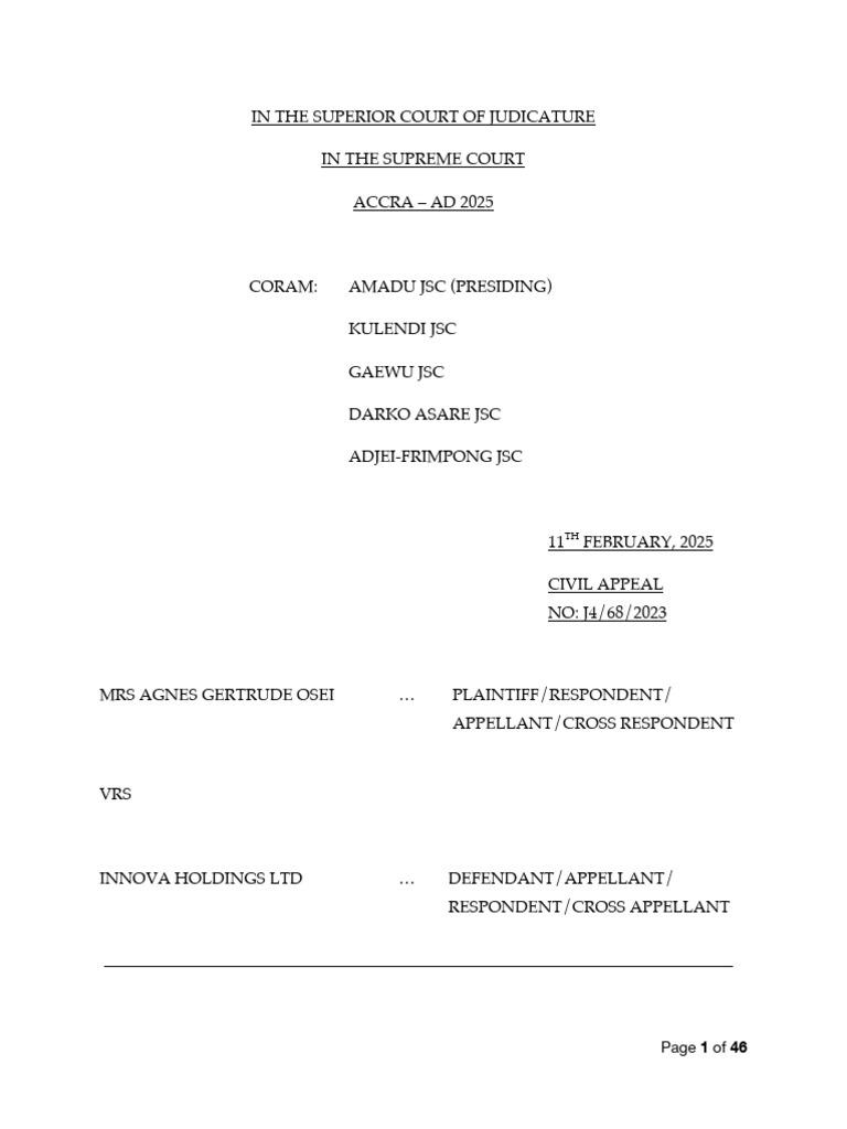 Osei VRS Innova Holdings LTD | PDF | Lease | Leasehold Estate