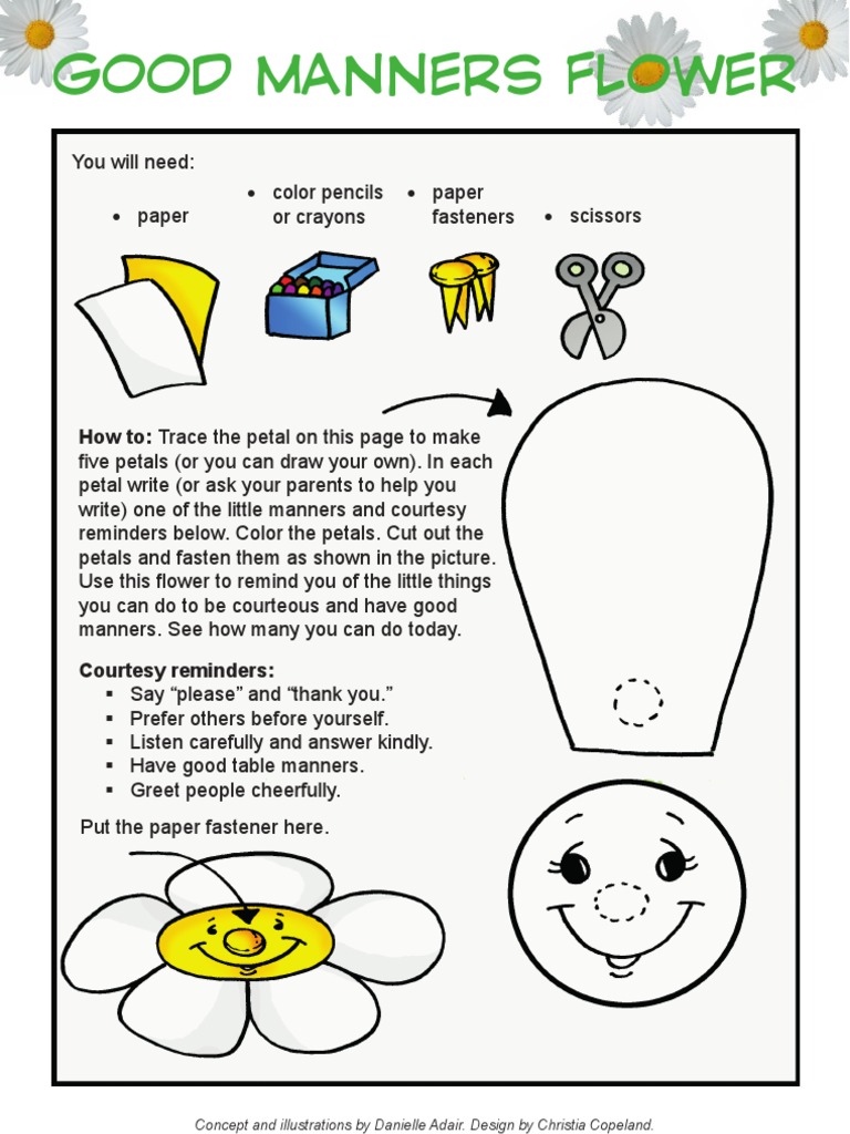 Good Manners Flower Craft Guide | PDF