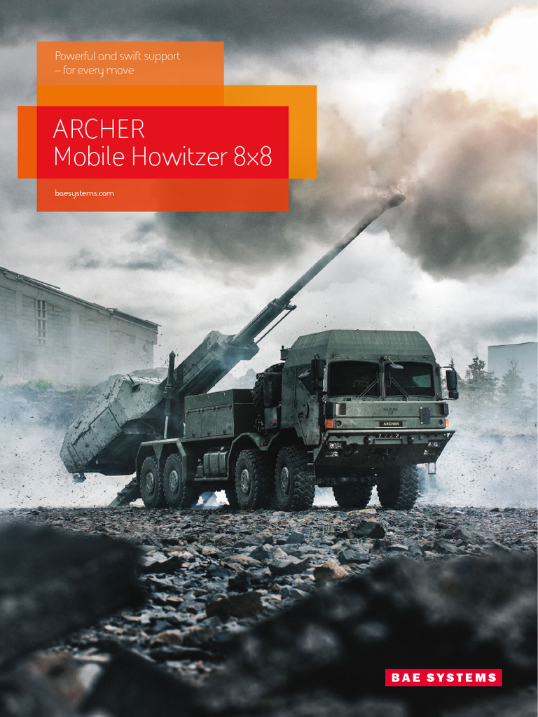 ARCHER 8x8 Mobile Howitzer Overview | PDF | Artillery | Shell (Projectile)
