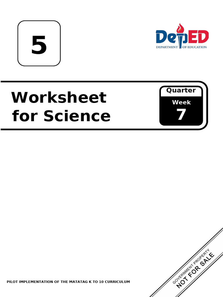 Science 5 Quarter 1 Week 7 Worksheet | PDF | Thermometer | Temperature