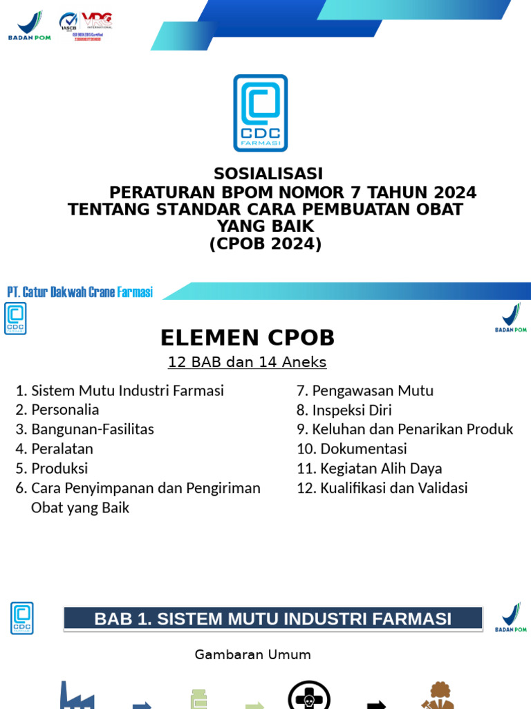 Pedoman CPOb 2024 dan Aspek Utamanya | PDF